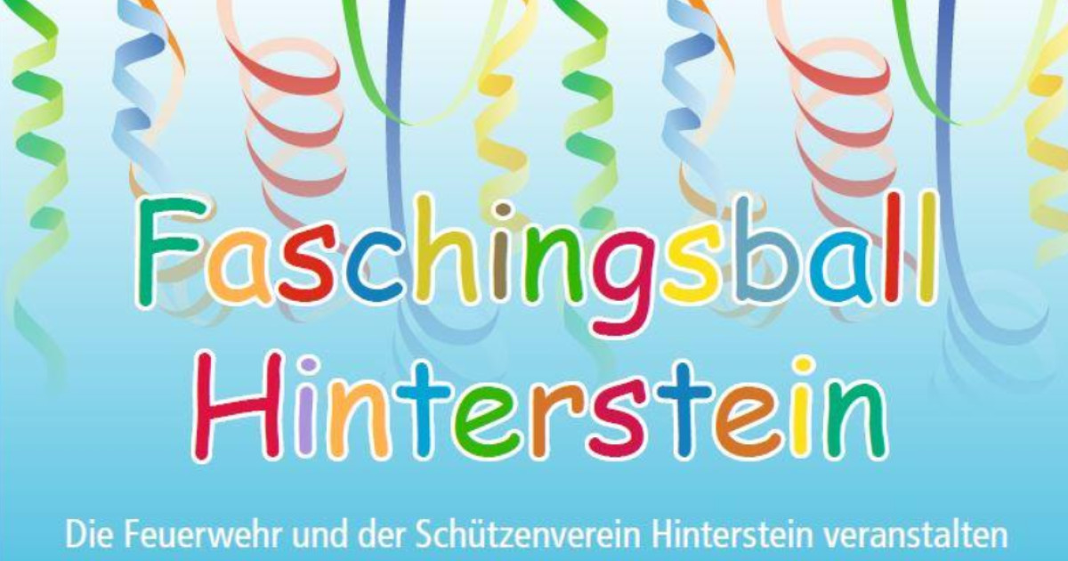 Faschingsball in der Festhalle Hinterstein
